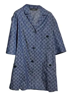 Gucci Gg Jacquard Short Sleeve Shirt - Blue