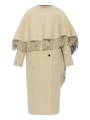 RÓHE Róhe Fringed Double-Faced Wool Coat With Detachable Cape No