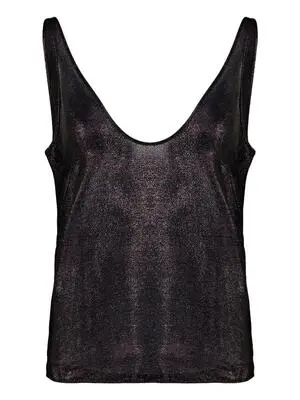 TOM FORD Silk Scoop Neck Tank Top - Black