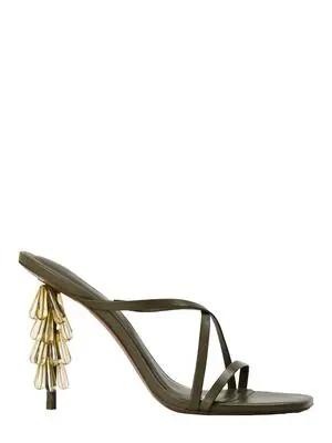 Cult Gaia Sage Heeled Sandals With Sculptural Heel - Multicolor