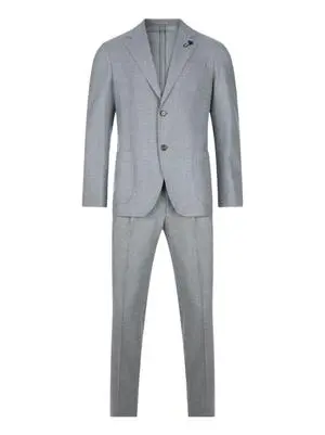 LARDINI Logo Suit Set Light Gray