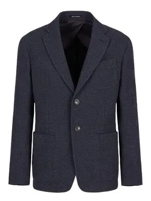 Emporio Armani Finecheck Blazer - Blue