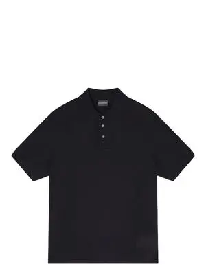 Emporio Armani Short Sleeve Polo Shirt - Black