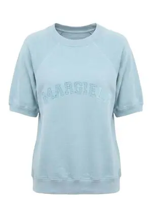 MAISON MARGIELA Maison Margiela Embroidered Logo T-Shirt Blue