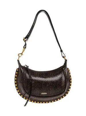 Isabel Marant Étoile Python Print Shoulder Bag With Stud Embellishments - Python Pattern