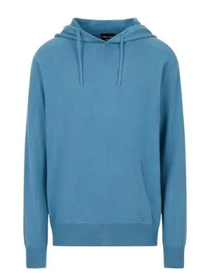 Emporio Armani Emporio Armani Knit Hoodie Blue