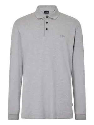 Hugo Boss Long-sleeve Polo Shirt - Silver