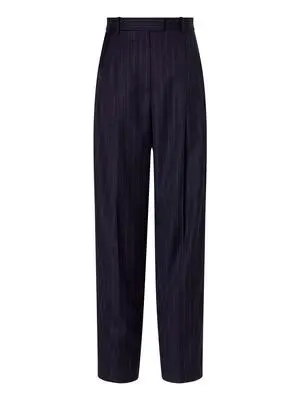 Givenchy Pinstriped Wool Tapered Trousers - Navy