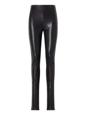 ANN DEMEULEMEESTER Florence Leather Skinny-leg Pants - Black