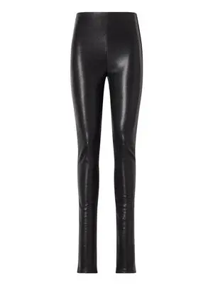 ANN DEMEULEMEESTER Florence Leather Skinny-leg Pants - Black