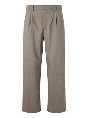 Our Legacy Still Wide-leg Wool-blend Chinos - Neutrals