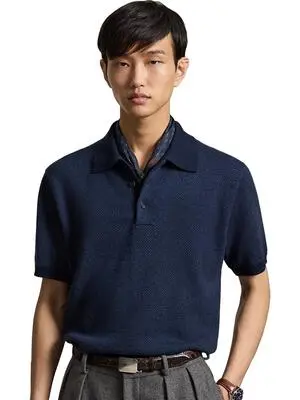 Ralph Lauren Relaxed Fit Wool Polo-collar Sweater - Navy Combo
