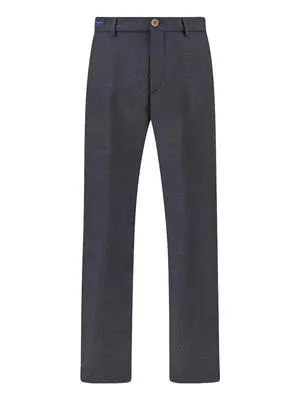 Paul & Shark Bellagio Trousers In Wool Twill - Blue