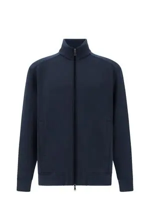 Paul & Shark Active Fleece Cotton Zip-up Sweatshirt - Blue