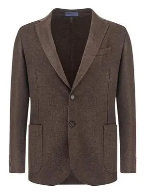 Paul & Shark Single-breasted Wool And Cashmere Blazer - Coffe