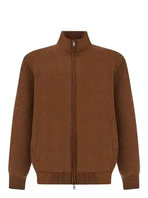 Paul & Shark Wool And Cashmere Zip-up Cardigan - Red