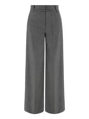 Paul & Shark Wool Palazzo Trousers - Phantom