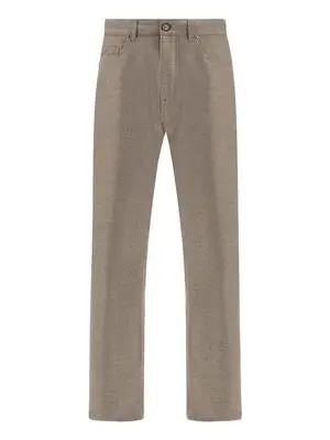 Paul & Shark Varese Trousers In Jersely - Pepper