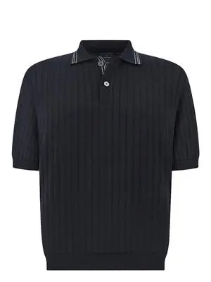 PAUL & SHARK Summer Wool Polo With Striped Details