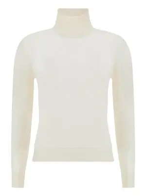 Paul & Shark Merino Wool Turtleneck Sweater - Milk