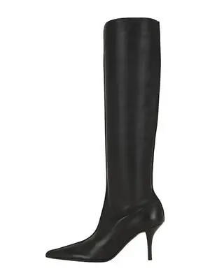 Magda Butrym Leather High Stiletto Heel Pointed Toe Pull-on Boots - Black