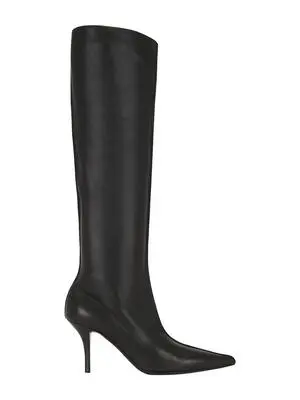 Magda Butrym Leather High Stiletto Heel Pointed Toe Pull-on Boots - Black