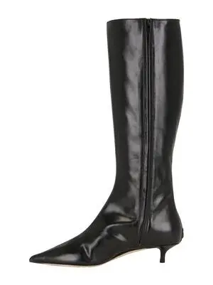 JIMMY CHOO Amis Kb 35 Leather Boots - Black