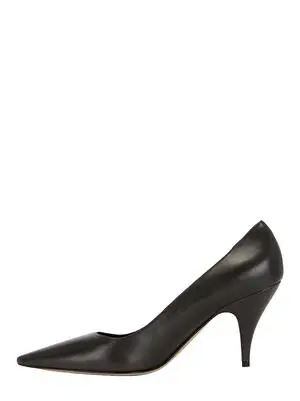 THE ROW Liisa Pointed Toe Sculptural Heel Pumps - Deep Forest