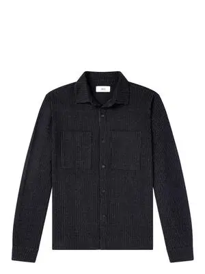 Mr P. Pinstriped Cotton-blend Jersey Shirt - Black