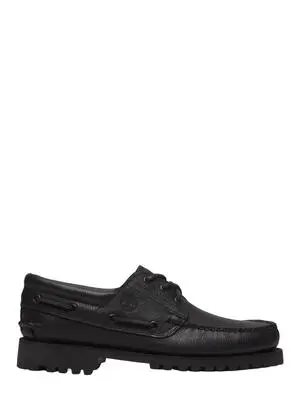 Timberland Authentic 3-eye Lug Full-grain Leather Boat Shoes - Black