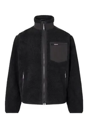 CORRIDOR Fleece Jacket With Shell Trims - Black