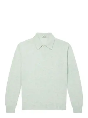 Auralee Cashmere Polo Sweater - Mint
