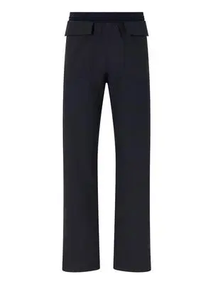 ADON Wide-leg Cotton-blend Sweatpants - Black