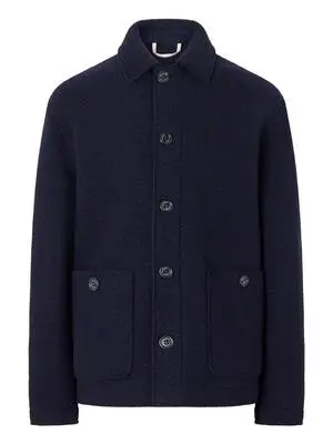 VALSTAR Virgin Wool-bouclé Jacket - Blue