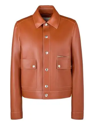 TOD'S Tod's Leather Jacket With Embroidered Monogram