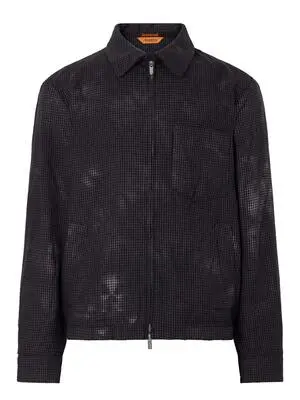 BARENA VENEZIA BARENA Garment-Dyed Houndstooth Wool Blouson Jacket