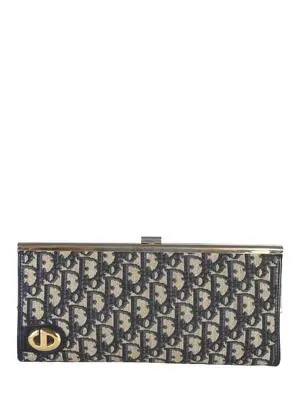 Dior Vintage Diorissimo Canvas Frame Clutch - Blue