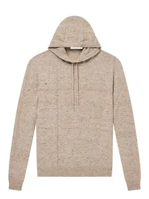 Inis Meáin Merino Wool And Cashmere-blend Hoodie - Neutrals