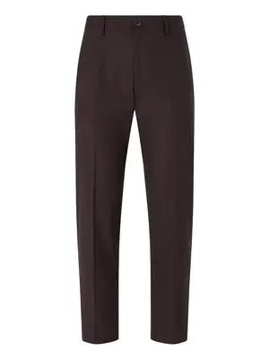Nn07 Brendan 10037 Straight-leg Woven Trousers - Brown