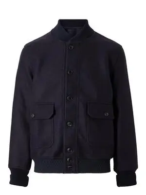 FORTELA Cruiser Wool Bomber Jacket - Blue