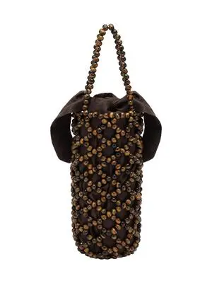 CORDERA Beaded Elongated Handbag - Brown