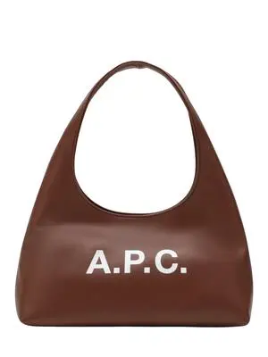 A.p.c. Baby Ninon Shoulder Bag In Recycled Leather-effect Material - Brown