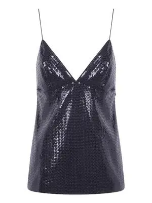 Alberta Ferretti Sequin V-neck Camisole - No