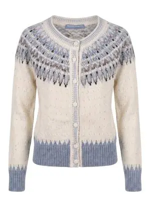 Ermanno Scervino Long Sleeve Cardigan - Gray
