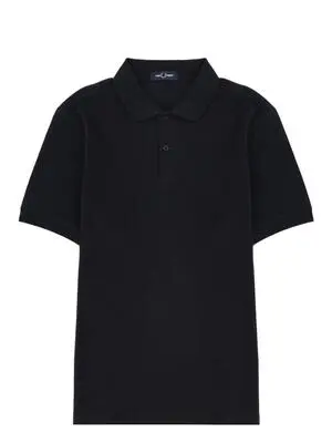 Fred Perry Logo Cotton Polo Shirt - Navy