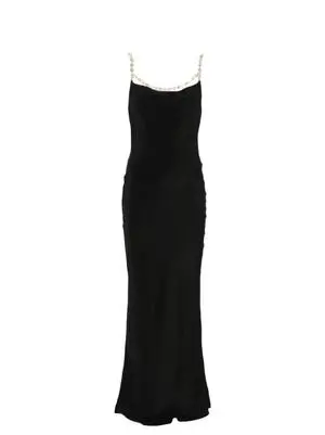 Cult Gaia Sleeveless Cowl Neck Gown With Chain Detail - Black
