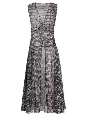 FENDI Fendi Sleeveless Printed Georgette Maxi Dress