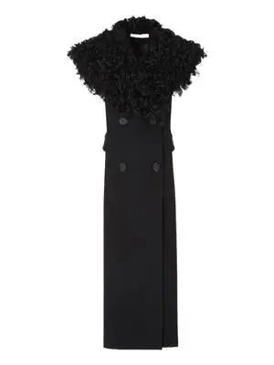 Fendi Tailored Double-breasted Shearling Gilet - Black