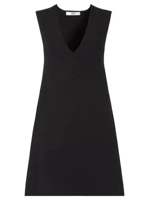 Fendi Wool Piqué Sleeveless Dress - Black