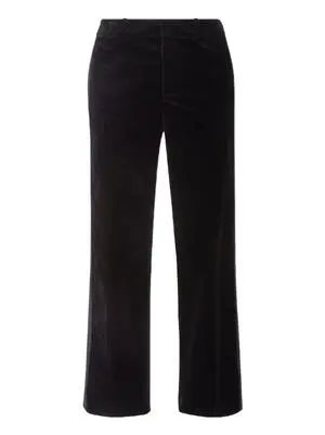 Fendi Velvet Tailored Trousers - Black